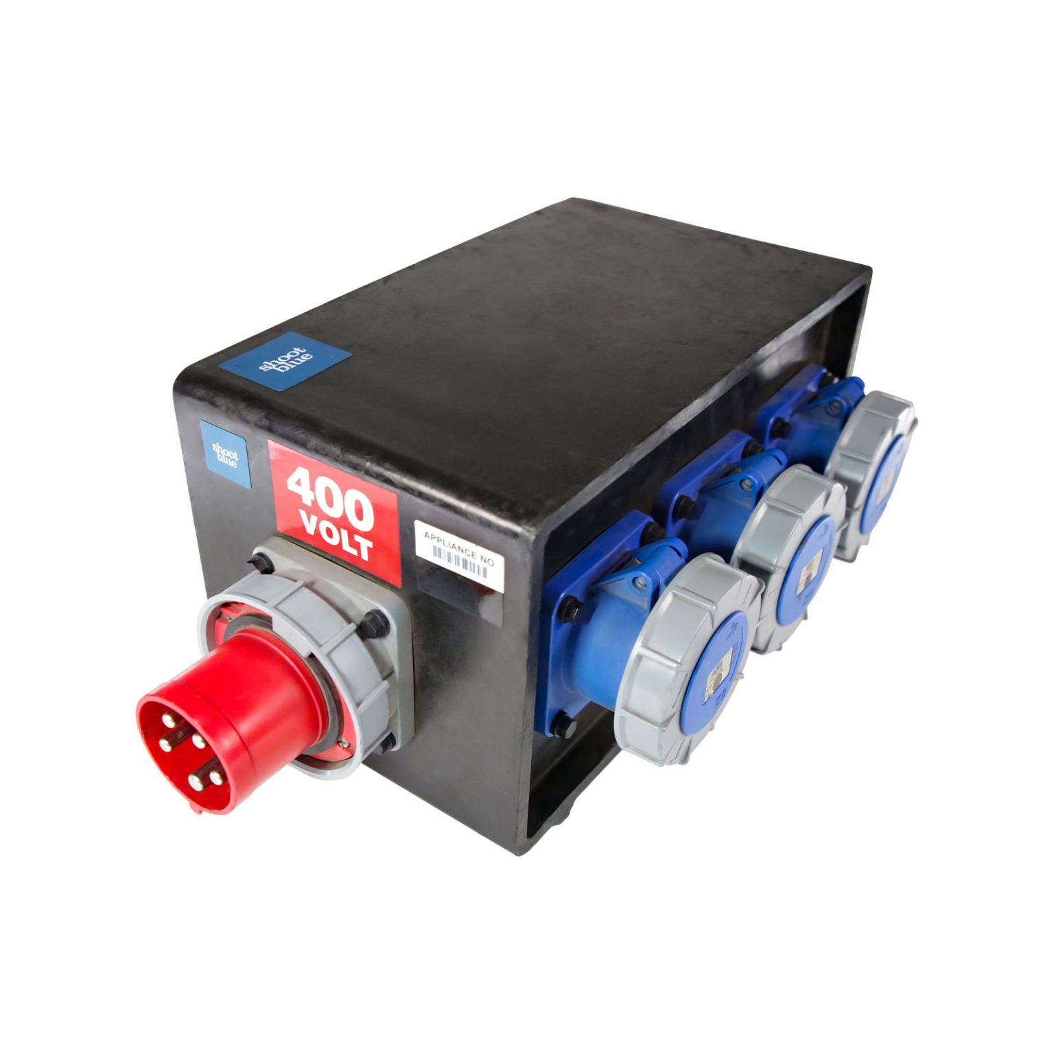 Hire 63A 3-Phase - 3x 63A 1-Phase Distribution Box in London | Shoot Blue